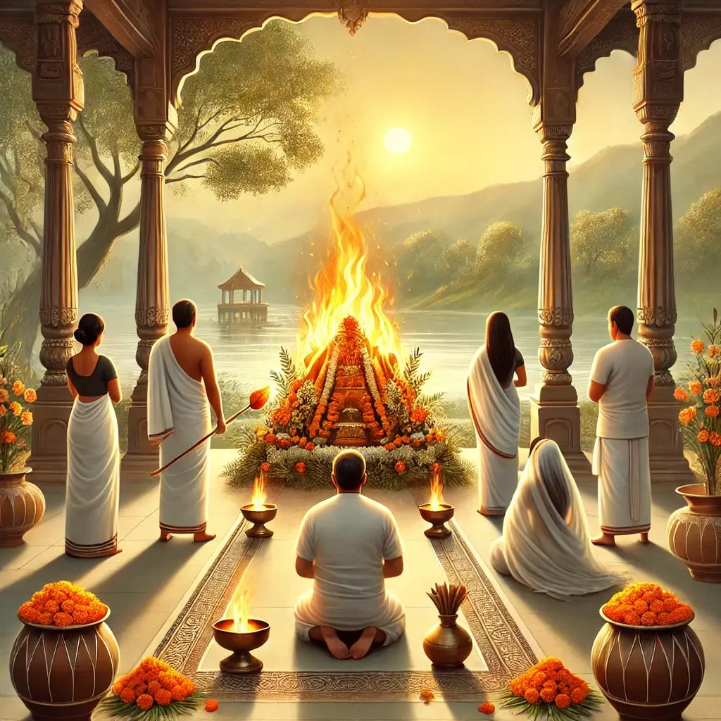 Hindu Funeral Rites: Cremation, Mourning Rituals, and Traditions